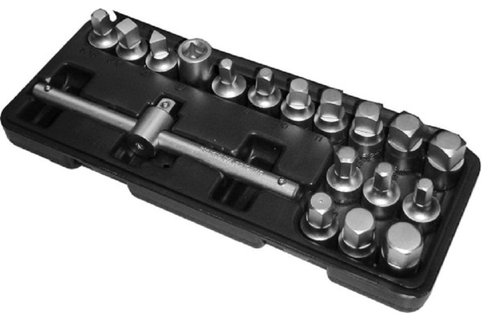 Drain Plug Key Set 3/8" Drive, 18pc | Ellient International Co., Ltd.